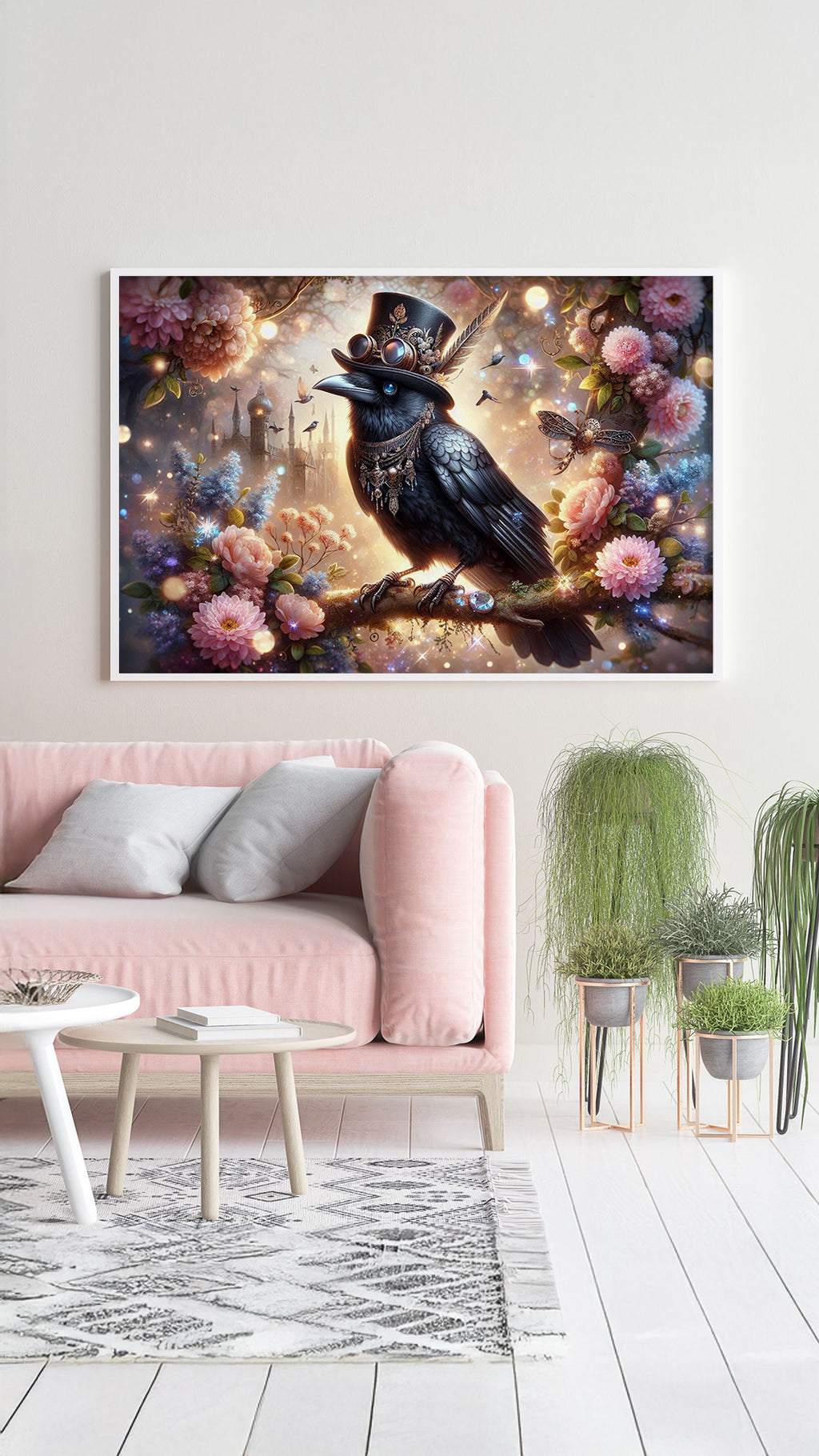 Diamond Painting Bild Rabe „Raxus" von AI-Artist Lexxy.ai 40x60cm (Son