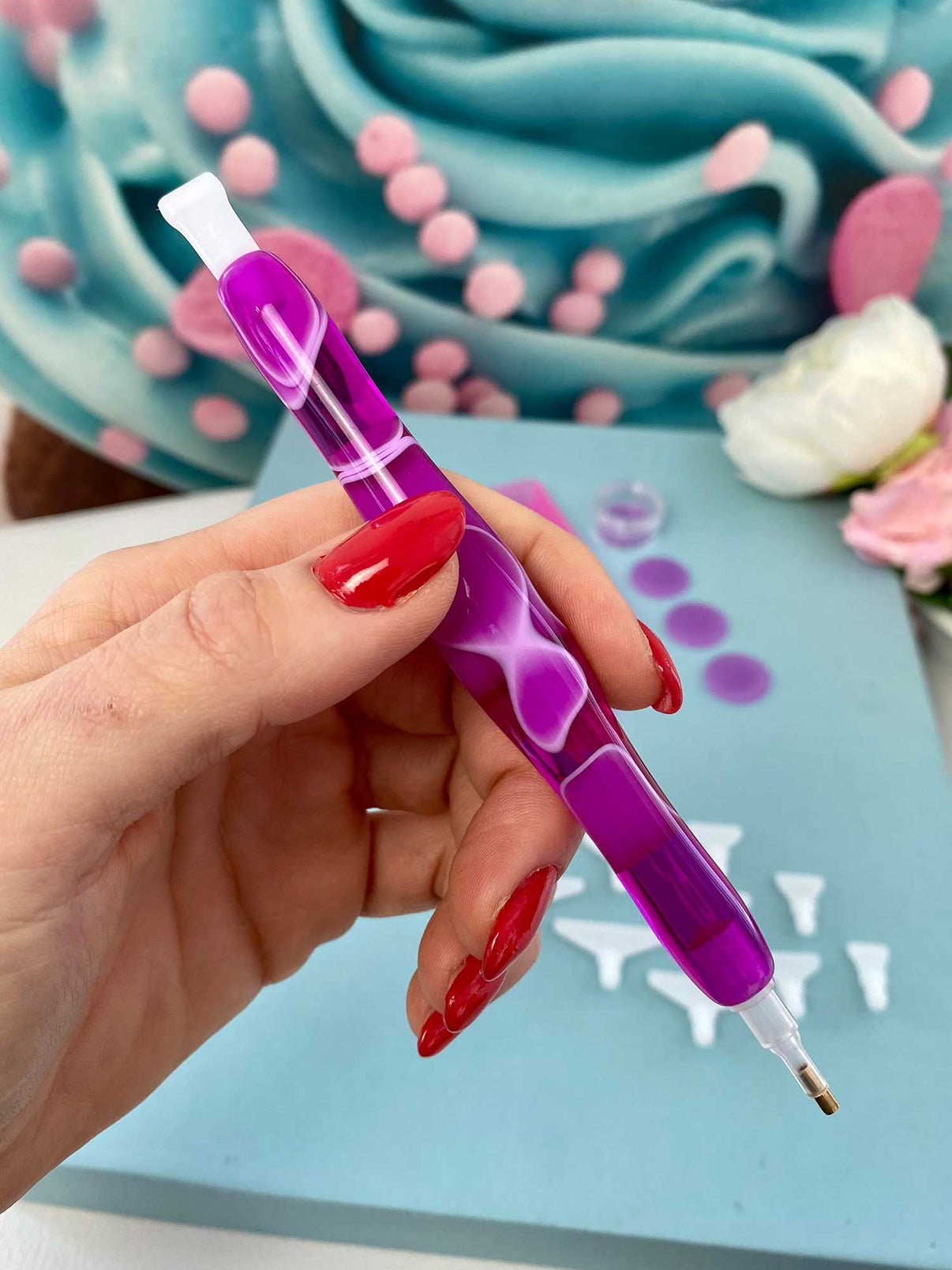 Diamond Painting Set „All-in-One“ (pink) – Tini SchnickSchnack